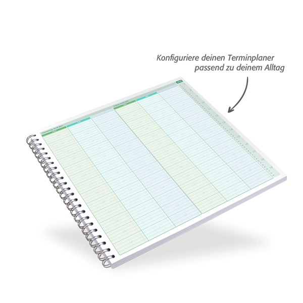 Individueller Terminplaner mit eigenem Logo
