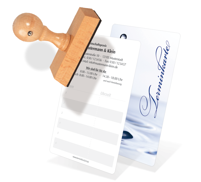 Terminzettelblock und Termin-Zettel