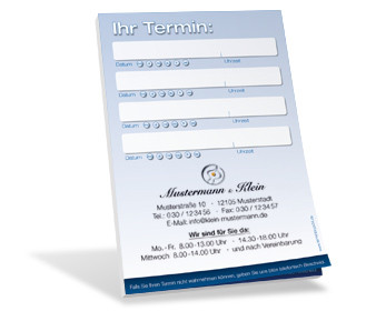 Terminzettel und Terminzettelblock - terminblock24