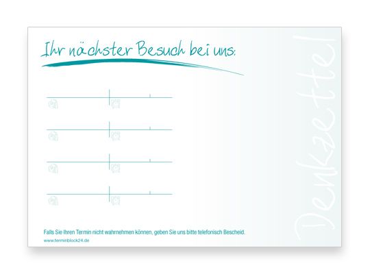 Terminzettel vorlage kostenlos mit Logo gestalten